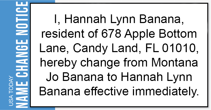 How to Place a Name Change Ad for a passport in newspapers or online ...